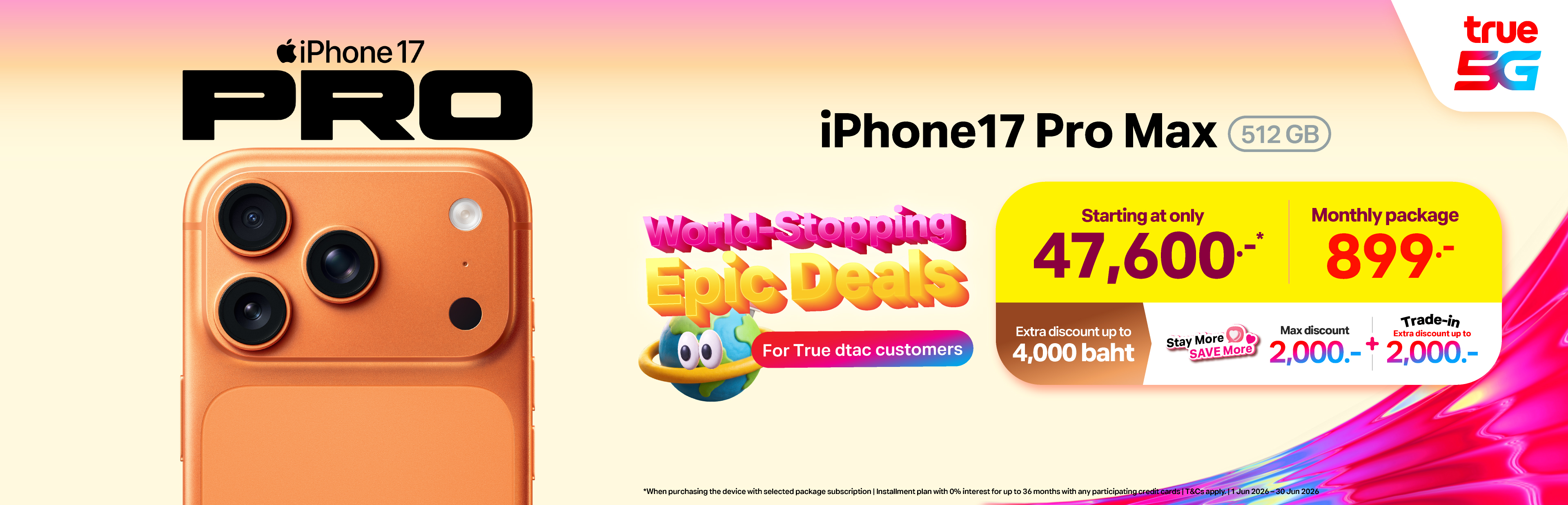 Check price-promotion for iPhone 17 Pro Max at True-dtac