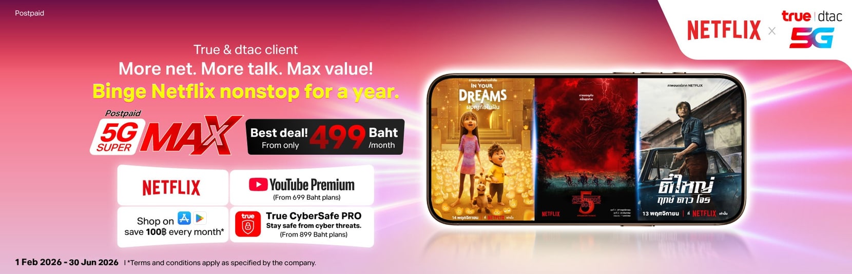 True 5G Postpaid Packages & Monthly Plan Offers | True Dtac