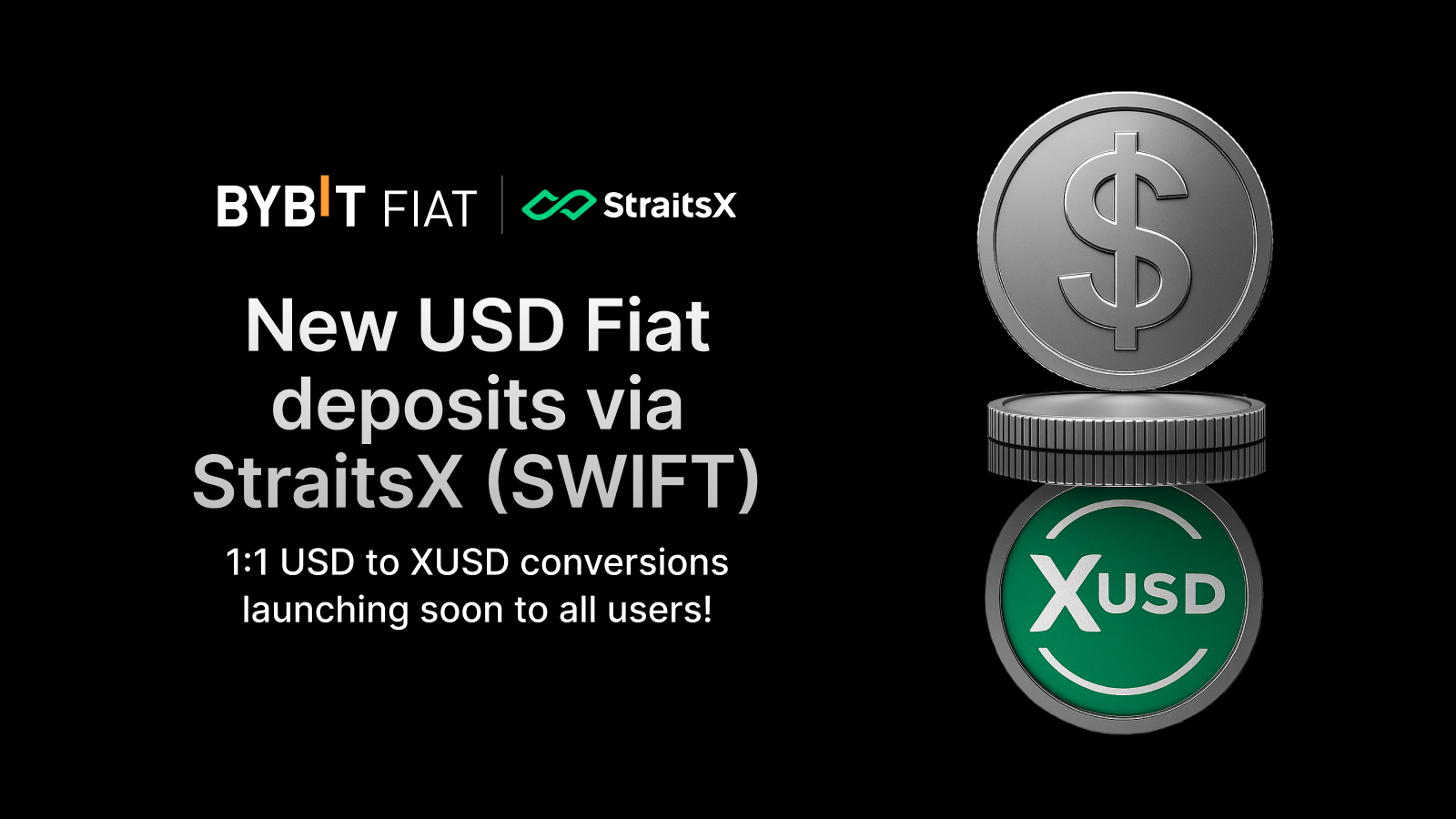 Bybit Announcement | New USD fiat deposits & withdrawals via StraitsX (SWIFT) – Launching soon ...