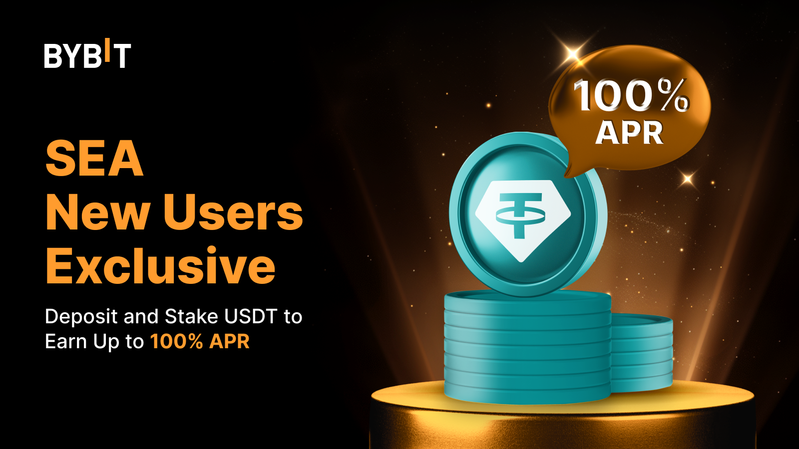 Bybit Announcement | SEA New Users Exclusive: Earn 100% APR for USDT!