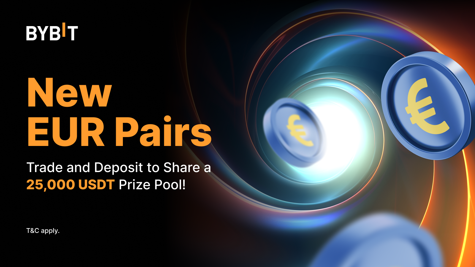 Bybit Announcement | New EUR Spot Pairs Celebration: 25,000 USDT Prize ...