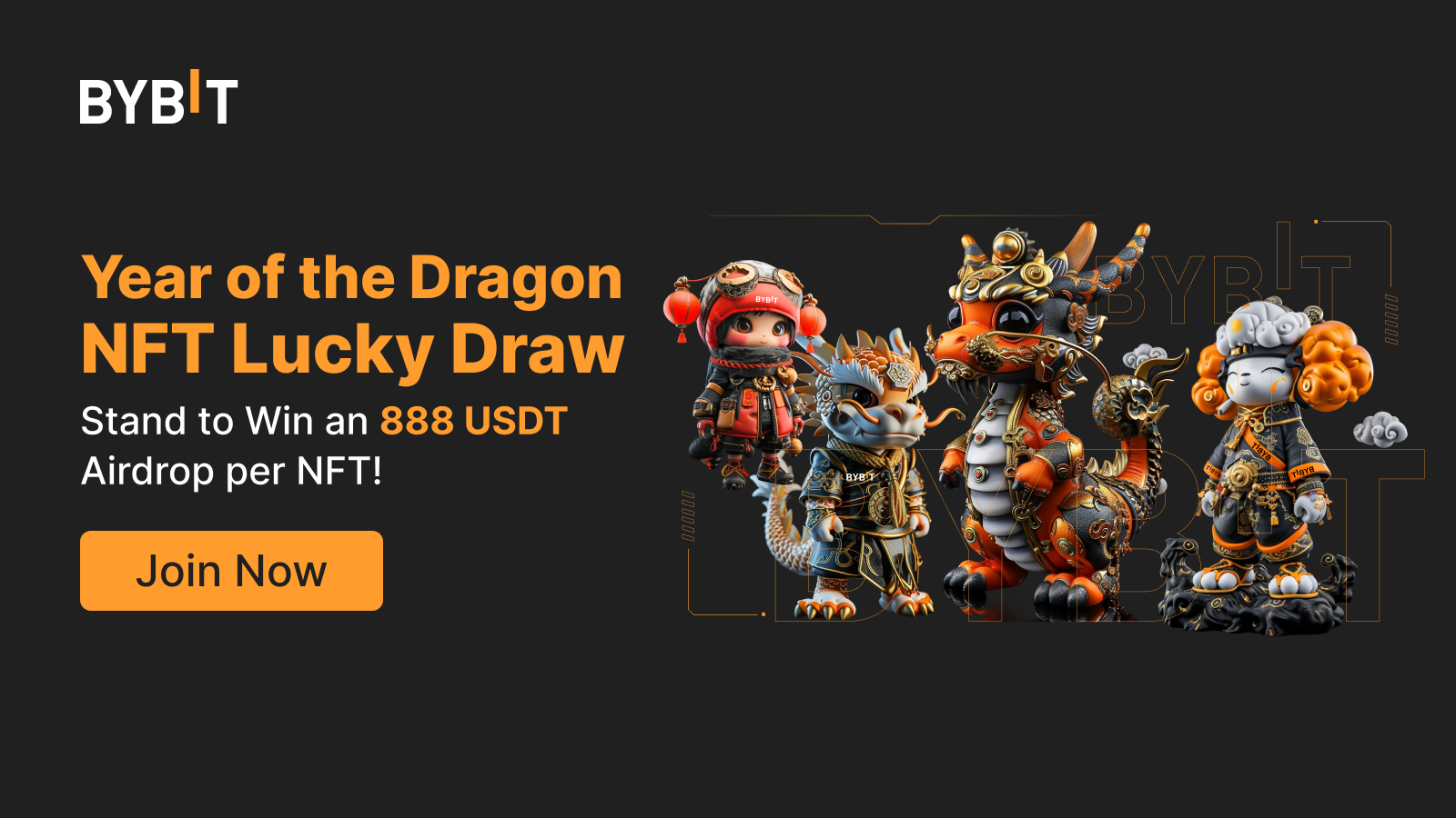 Bybit Announcement | Year of the Dragon NFT Lucky Draw: Win an 888 USDT ...