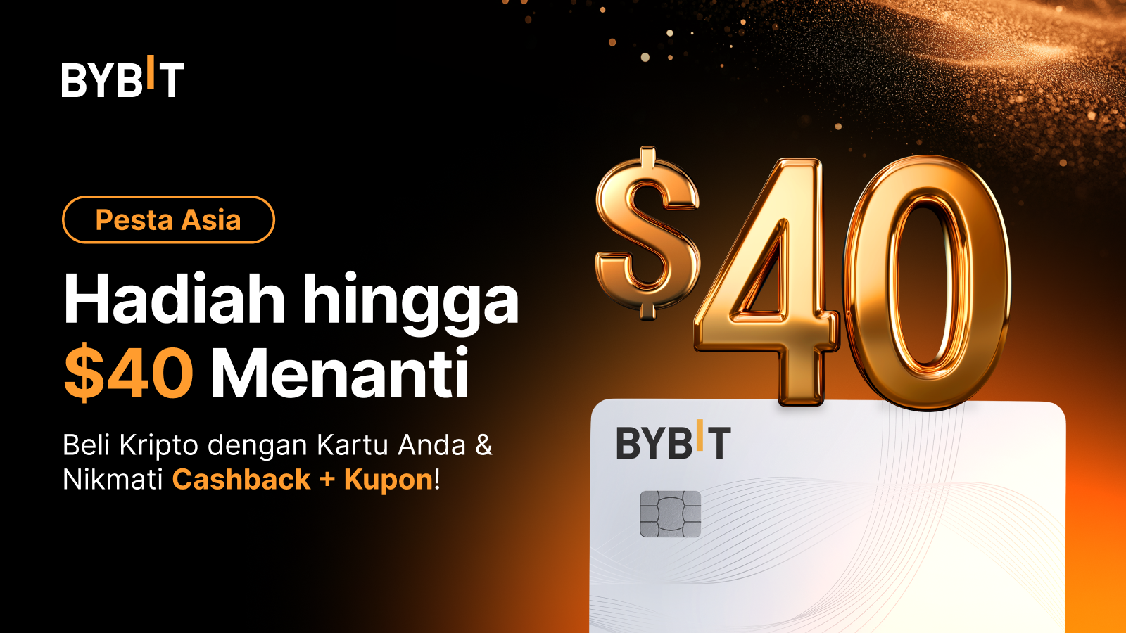 Bybit Announcement | Pesta Asia: Menangkan Hadiah hingga $40 dengan JCB, VISA, dan Mastercard