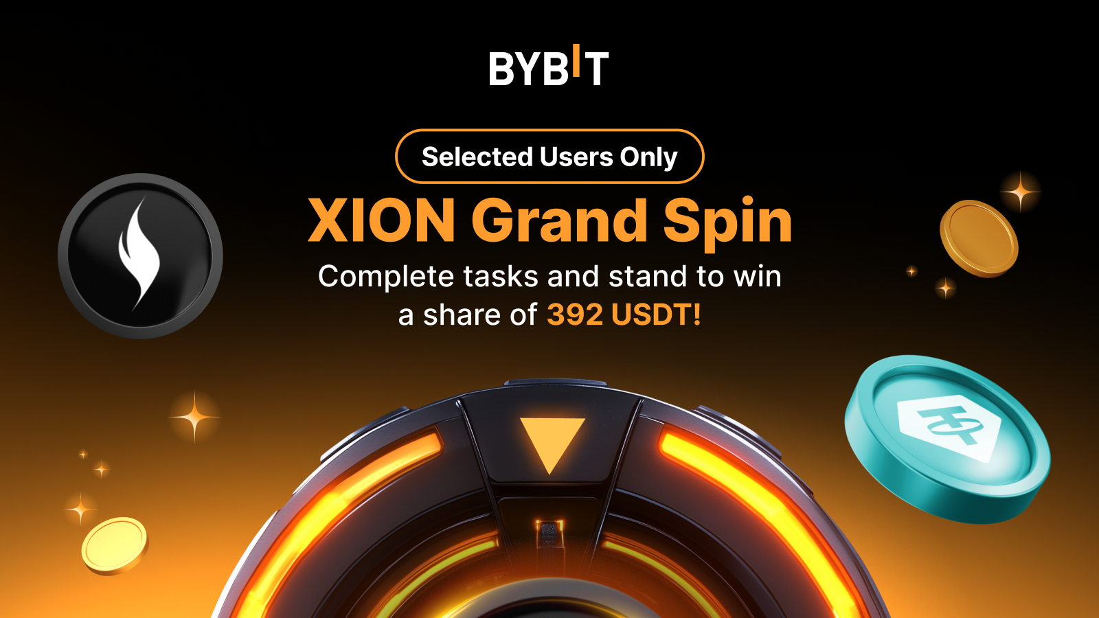 Bybit Announcement | [Selected Users Only] XION Grand Spin is Here: Win Your Share of 392 USDT
