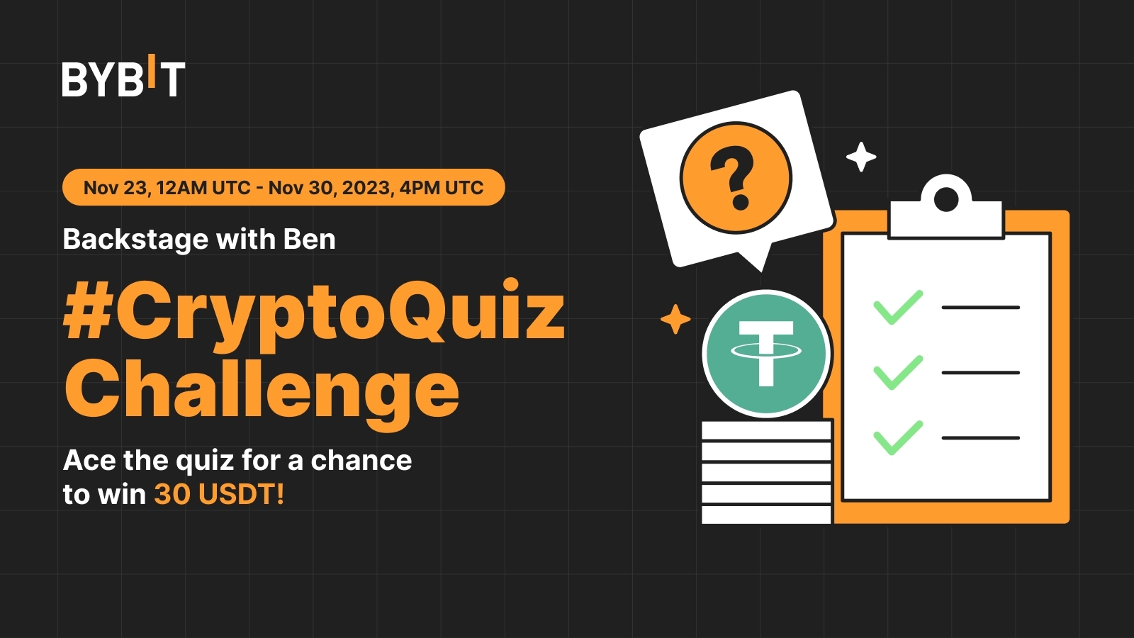 Bybit Announcement | [Backstage With Ben] Take the Quiz, Tune in to the Livestream and Win ...