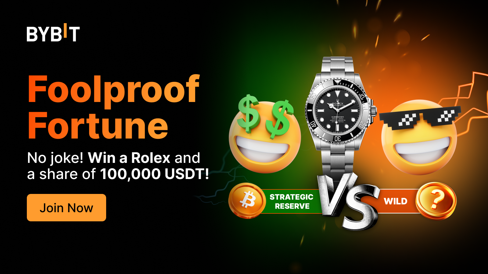 Bybit Announcement | Foolproof Fortune: No joke! Win a Rolex, mystery boxes and a share of ...