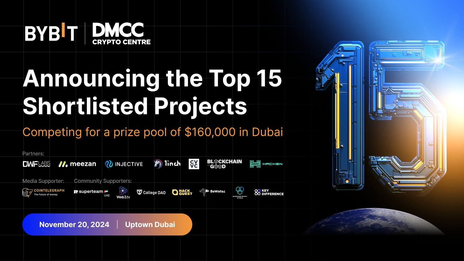 Bybit Announcement | DMCC Crypto Centre x Bybit Web3 Unleashed #2: Meet the Finalists in Dubai