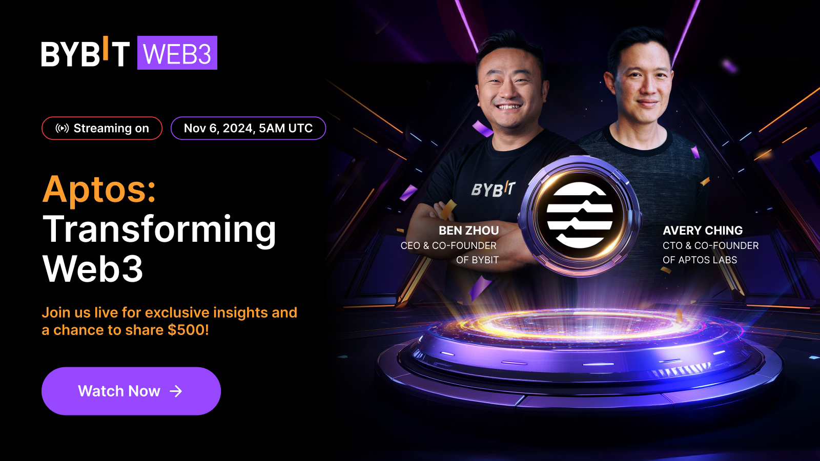 Bybit Announcement | Aptos: The L1 Powerhouse Transforming Web3 — Watch, Learn & Win a Share of ...