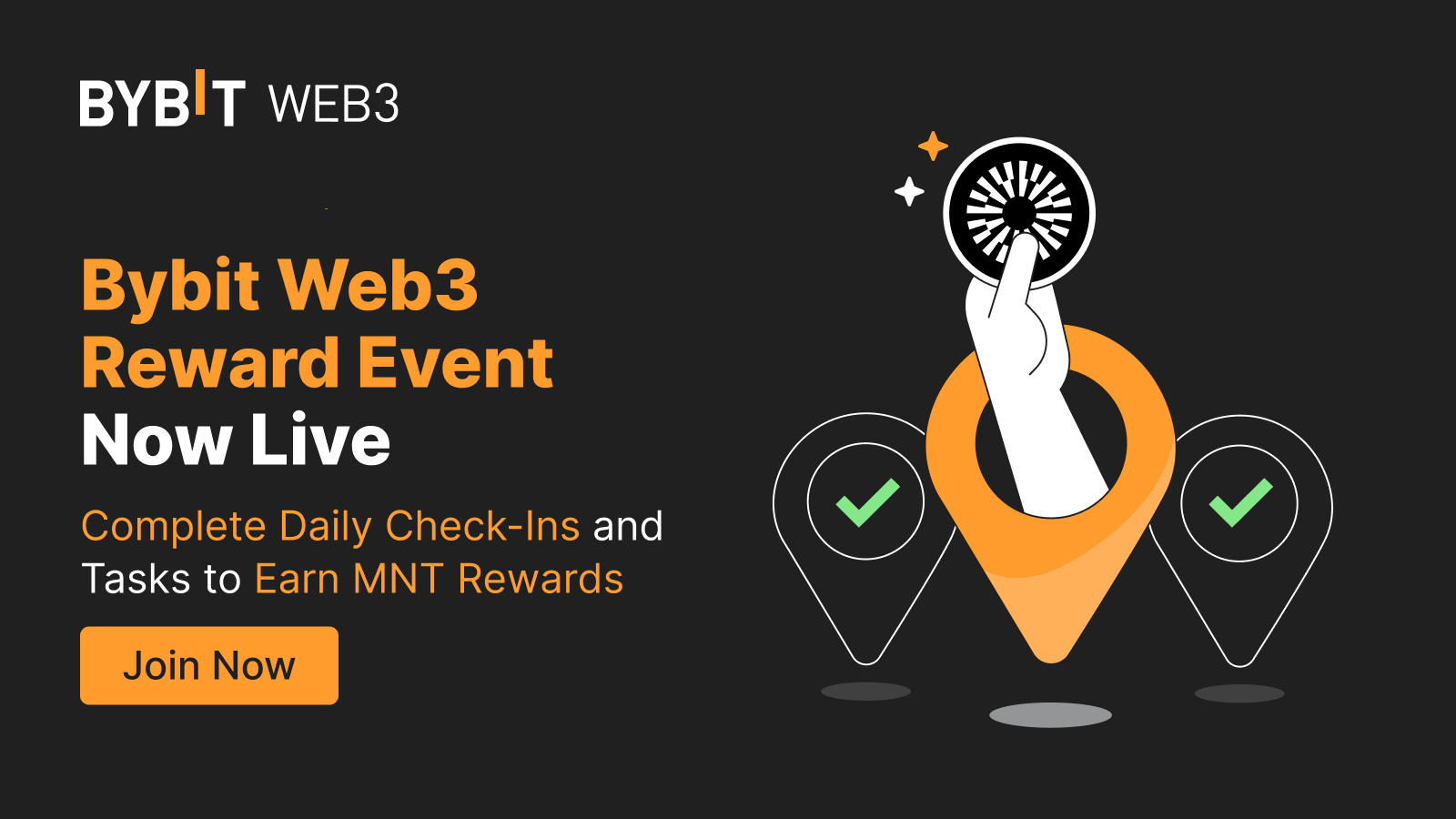 Bybit Announcement | Bybit Web3 Reward Event: Check-In & Complete Daily Tasks for MNT Rewards