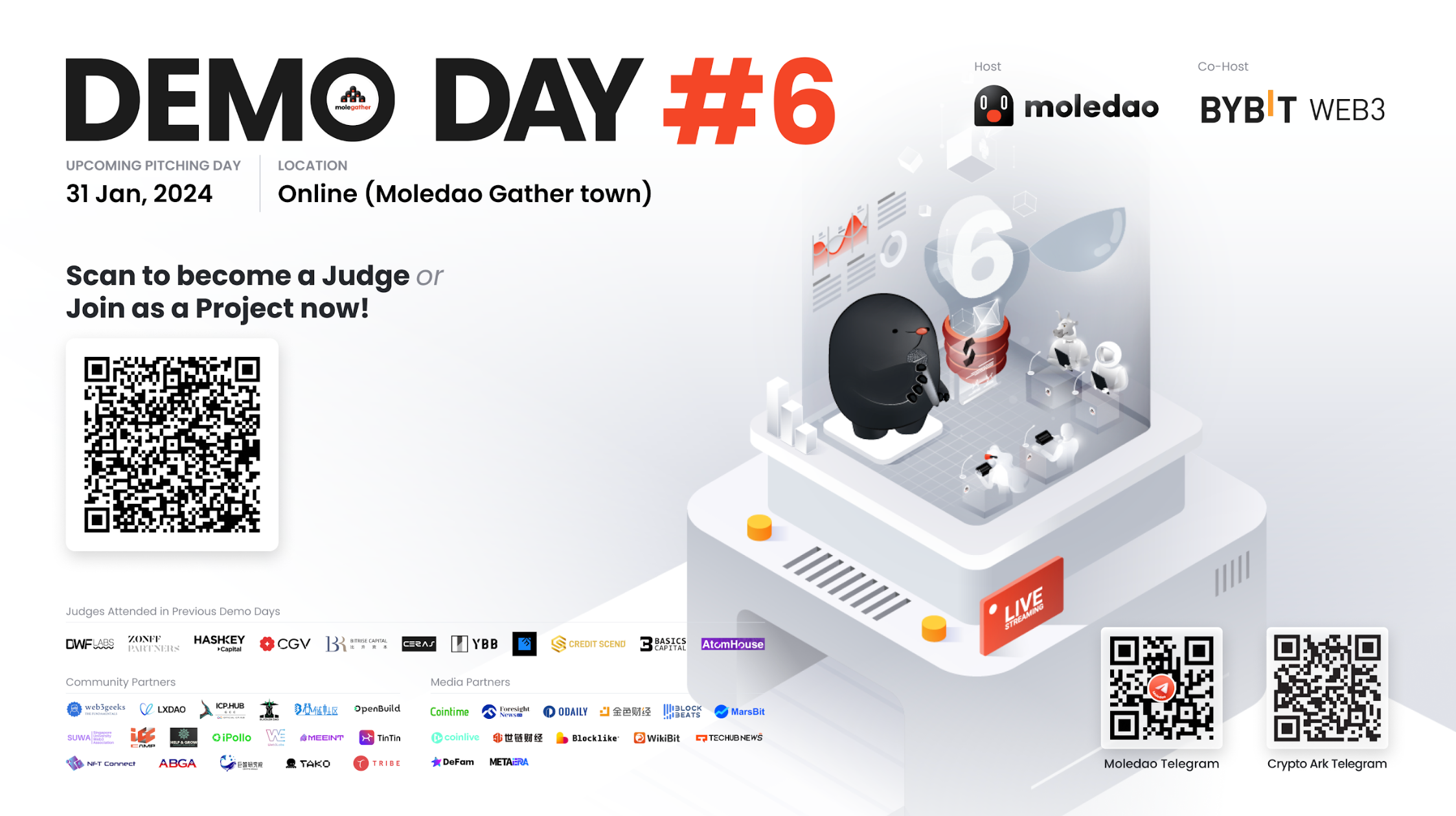 Bybit Announcement | [Bybit x Moledao] Demo Day #6: Unveiling Web3's Next Superstar