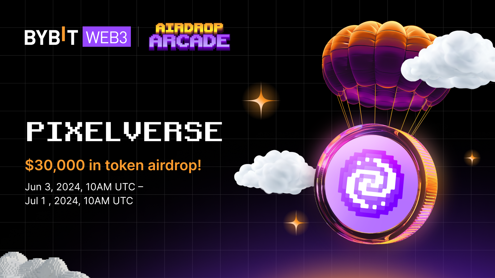 Bybit Announcement | Pixelverse Airdrop: Join Our $30,000 Token Generation Event Airdrop!