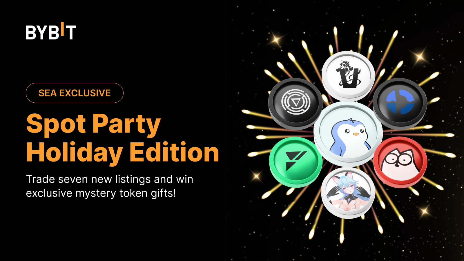 Bybit Announcement | SEA Spot Party Holiday Edition: Celebrate Seven New Listings and Win ...