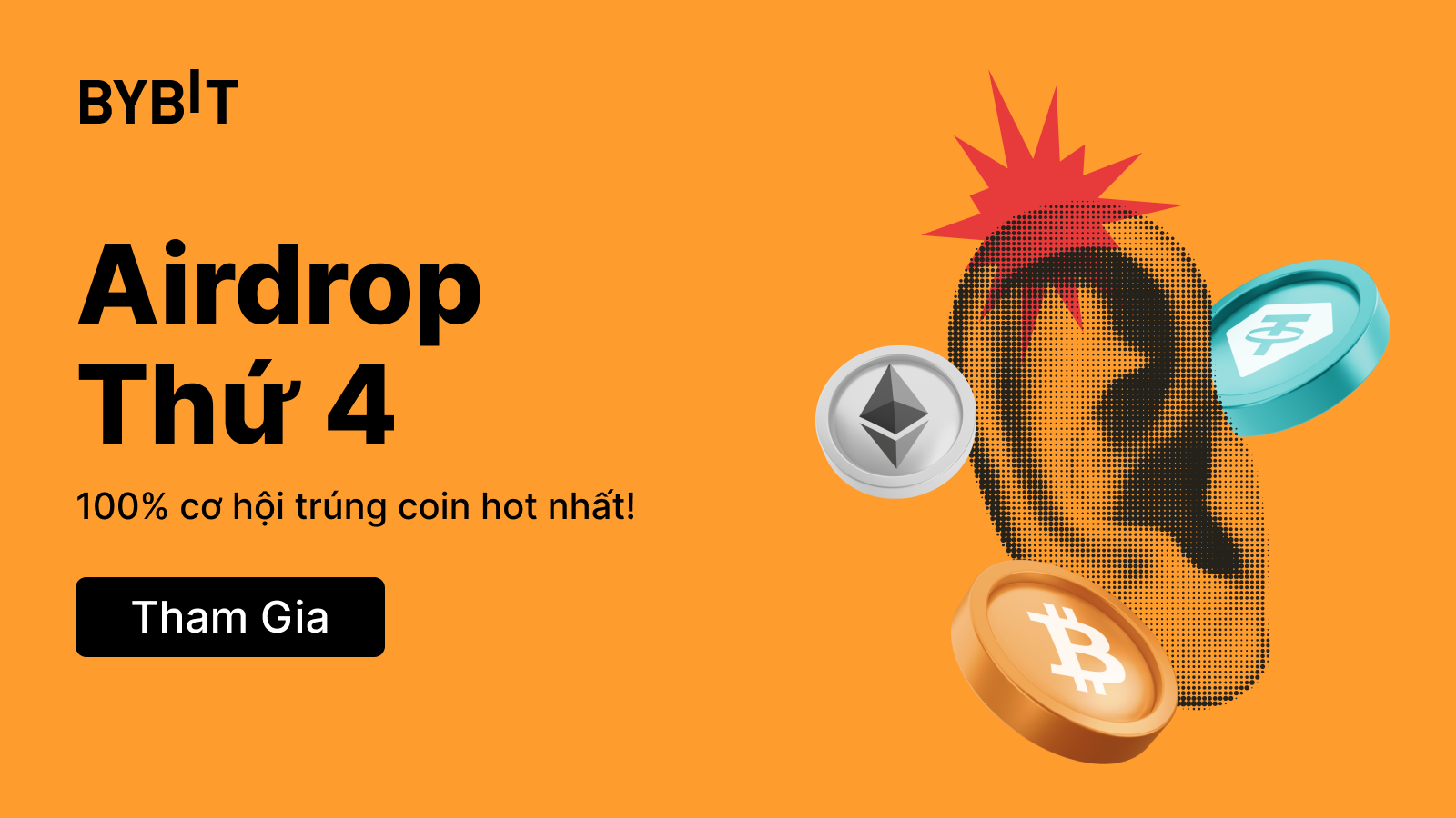 Bybit Announcement | Airdrop Thứ Tư #3: Nhận Coin Hot — Nhận Thưởng 100%, Nhanh Tay Nhận Trước!