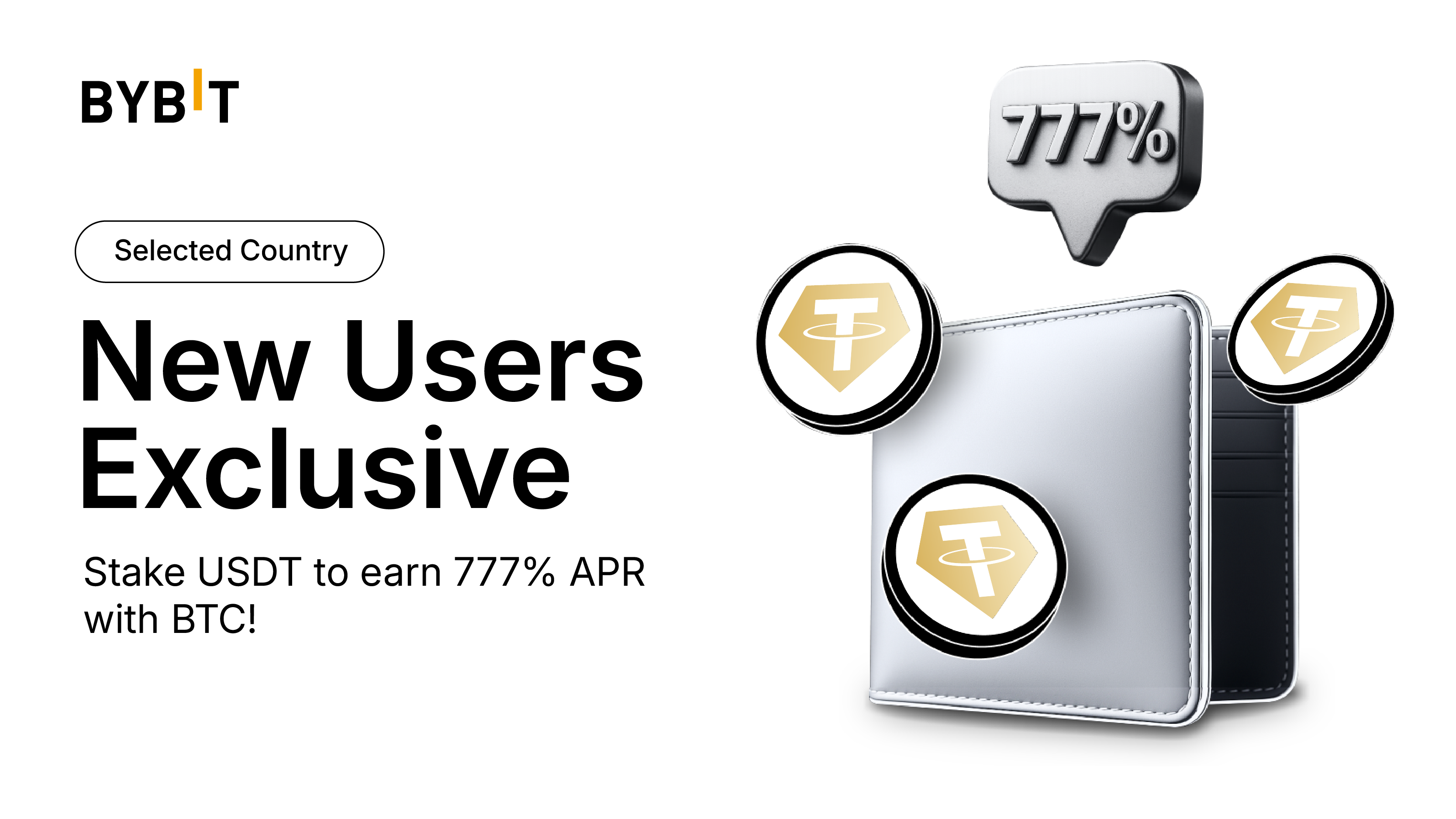 Bybit Announcement | [ID Exclusive]Stake USDT to earn 777% APR with XAUT!