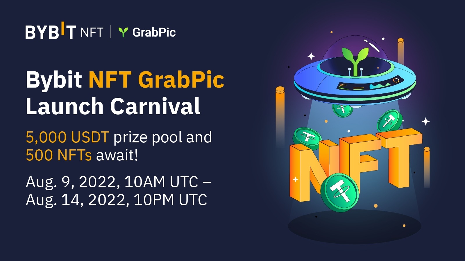 Bybit Announcement | Bybit NFT GrabPic Launch: Celebrate with GrabPic Genesis NFTs, 5,000 USDT ...