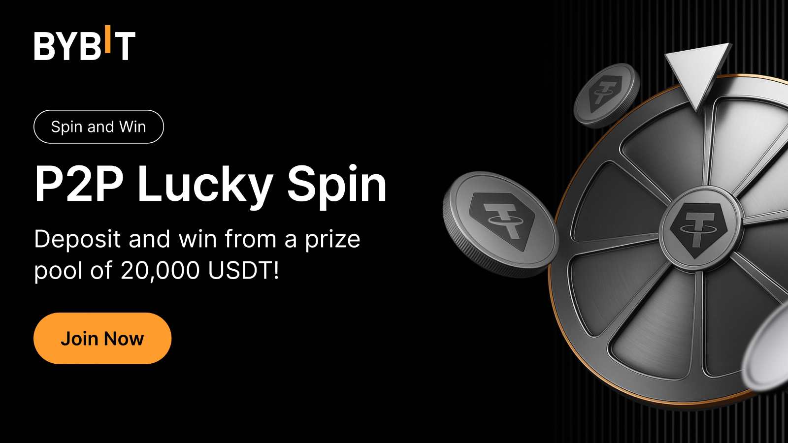 Bybit Announcement | P2P Lucky Spin: Grab a share of 20,000 USDT!