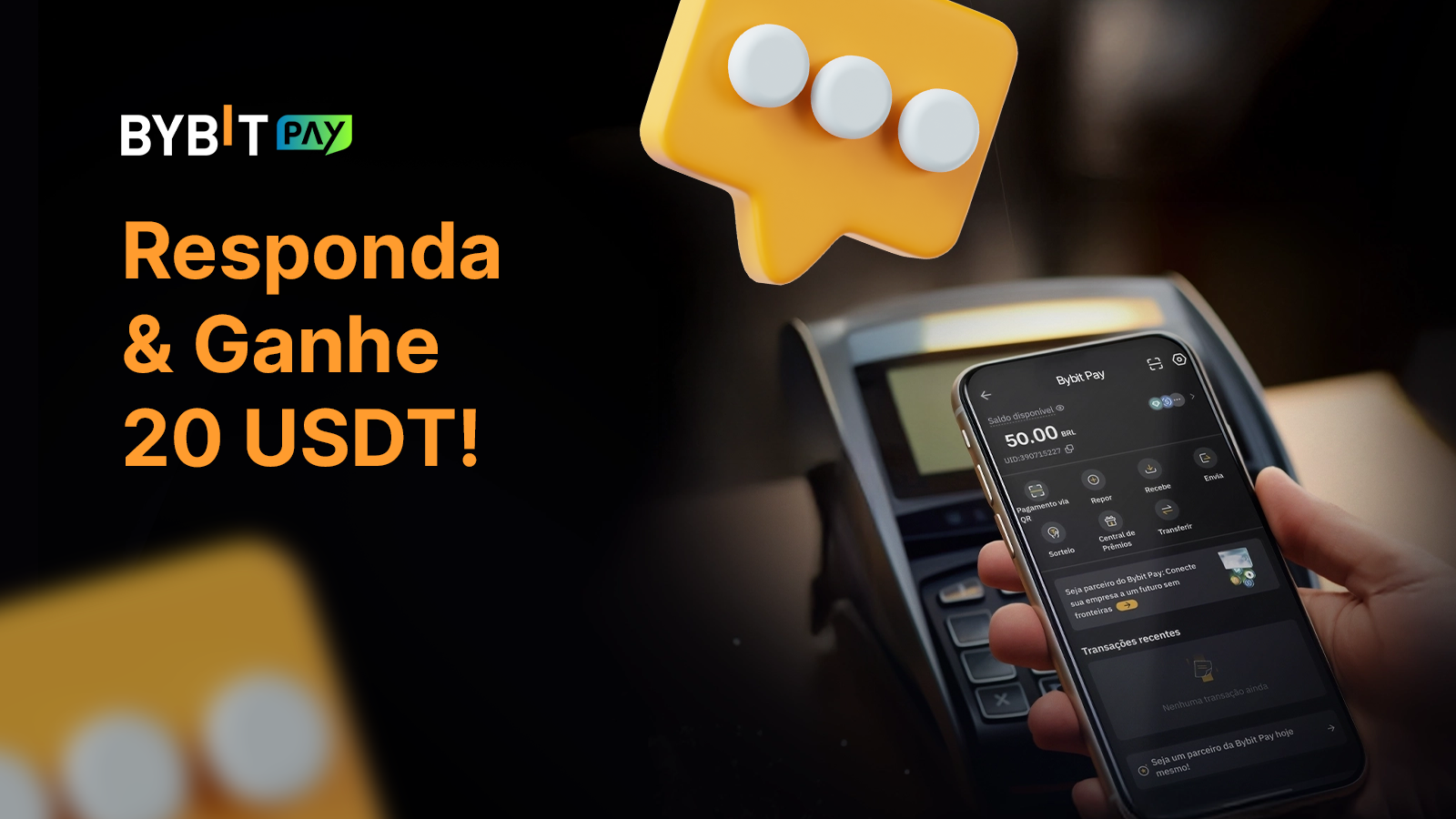 Bybit Announcement | 💰 Responda e Ganhe com a Bybit Pay – 20 USDT para ...