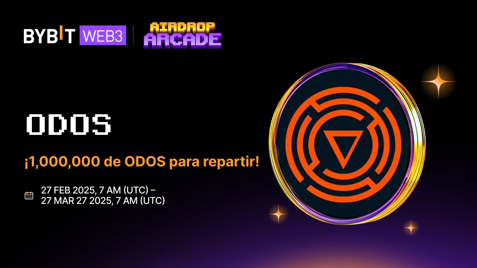 Bybit Announcement | Únete al airdrop de ODOS y reclama tu parte de 1,000,000 de tokens ODOS