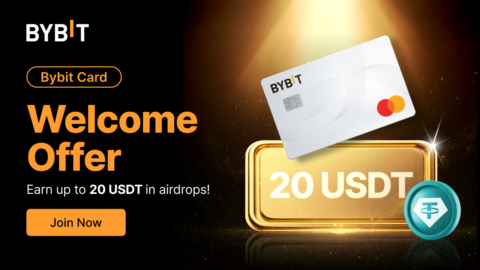 Bybit Announcement | Bybit Card Welcome Offer: Earn Up to 20 USDT in Airdrops!
