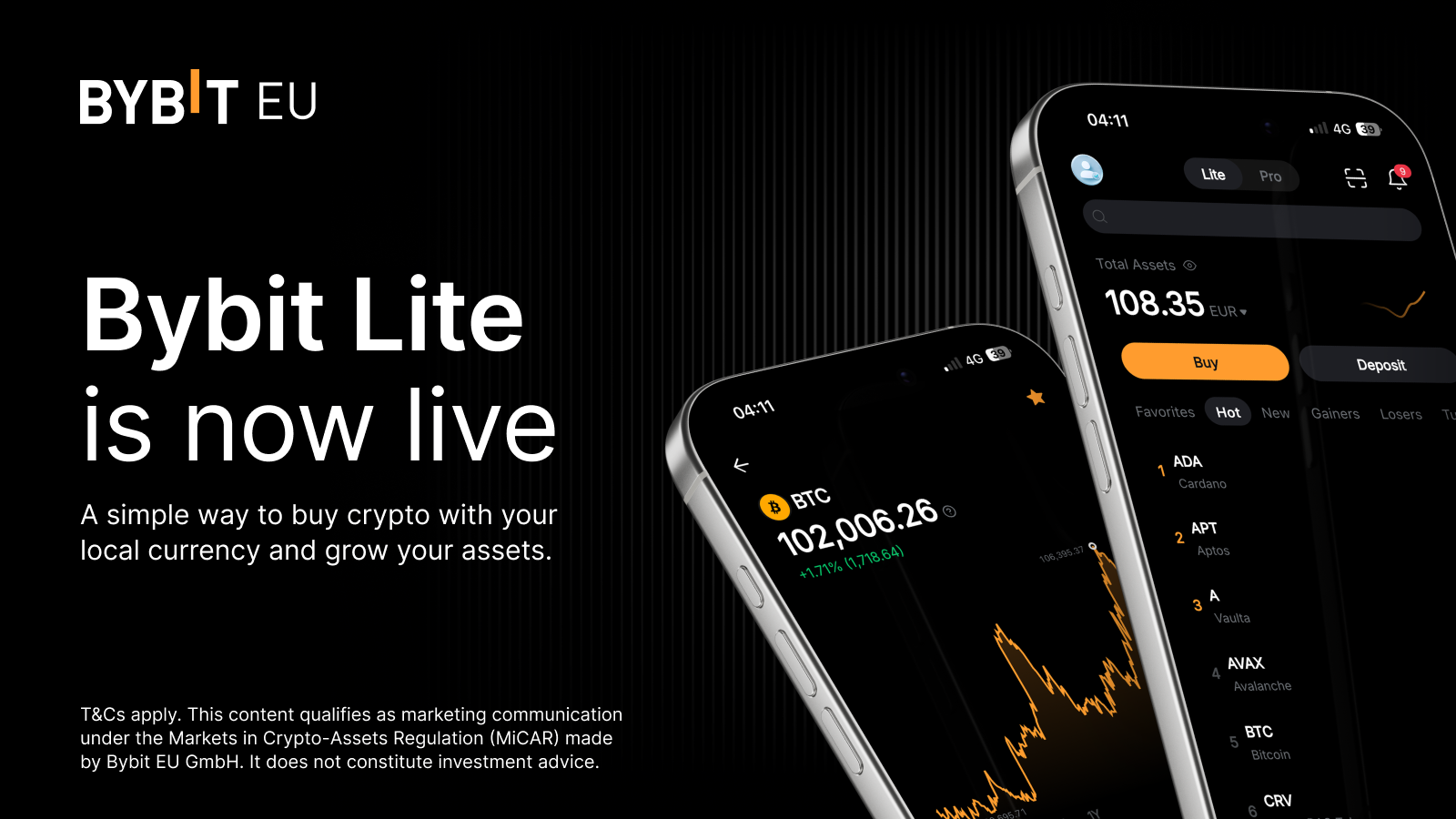 Bybit EU Announcement | Apresentamos o Bybit Lite: Cripto de forma simples!