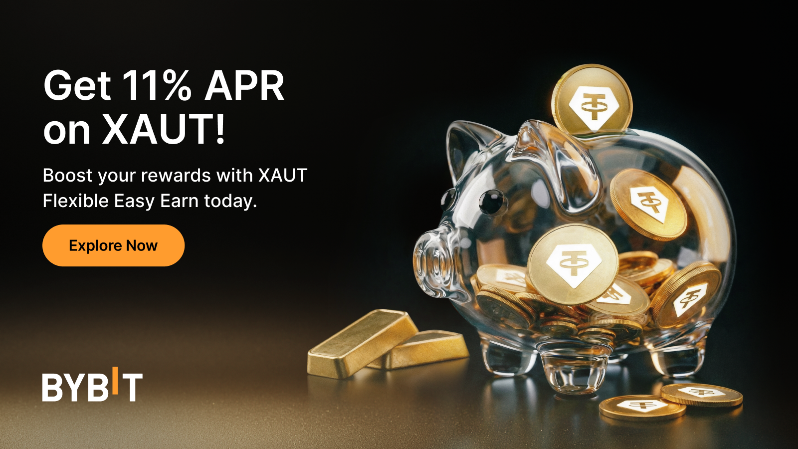 Bybit Announcement | XAUT Flexible Easy Earn: Earn up to 11% APR on ...