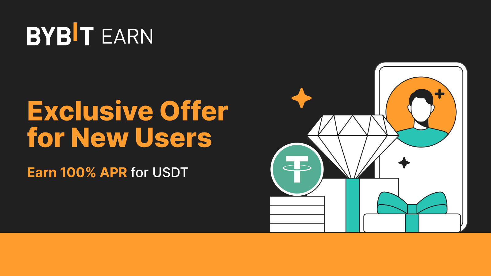 Bybit Announcement | New User Exclusive: Earn Up to 100% APR for USDT
