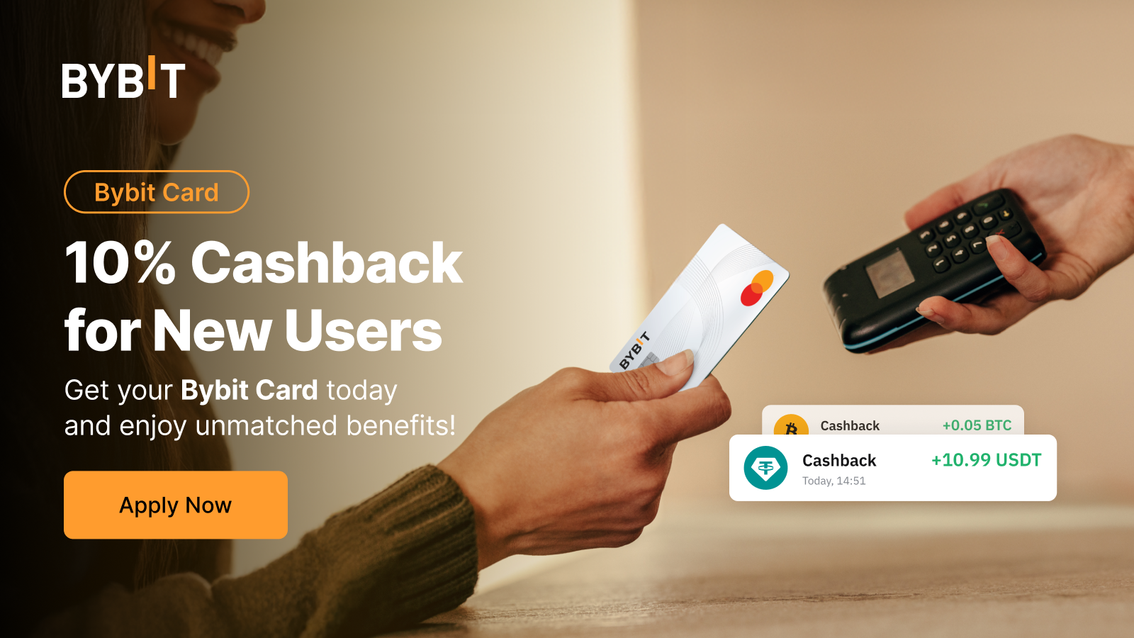 Bybit Announcement | [New User Exclusive] Earn 10% Cashback with Bybit Card 💳