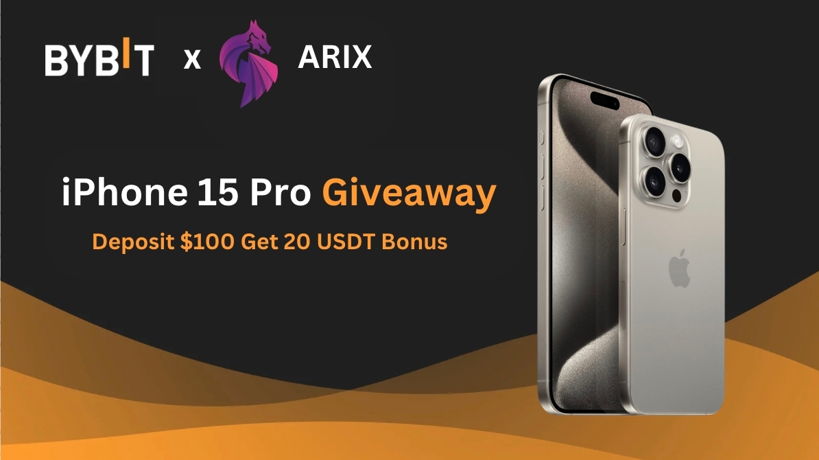 Bybit Announcement | Bybit x ARIX iPhone 15 Pro giveaway + $20 bonus