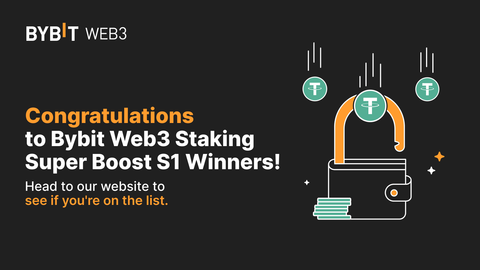 Bybit Announcement | Congratulations to Bybit Web3 Staking Super Boost Winners!