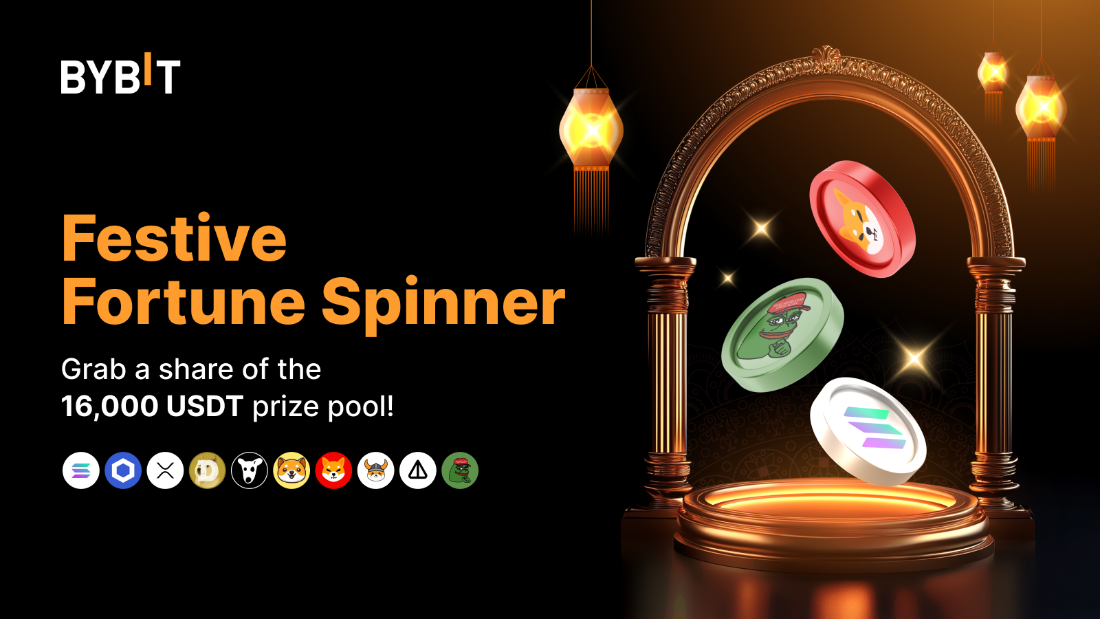 Bybit Announcement | [Selected Regions Only] Festive Fortune Spinner: Join and Share 16,000 USDT ...