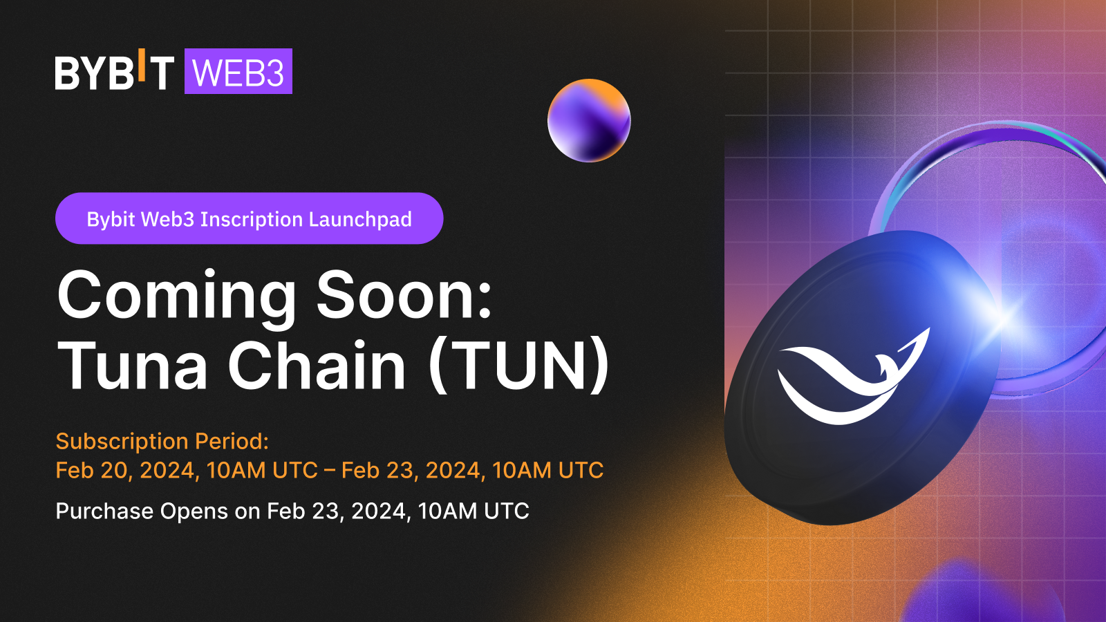 Bybit Announcement | Now Live: Tuna Chain (WOOG) on Bybit Web3 Inscription Launchpad