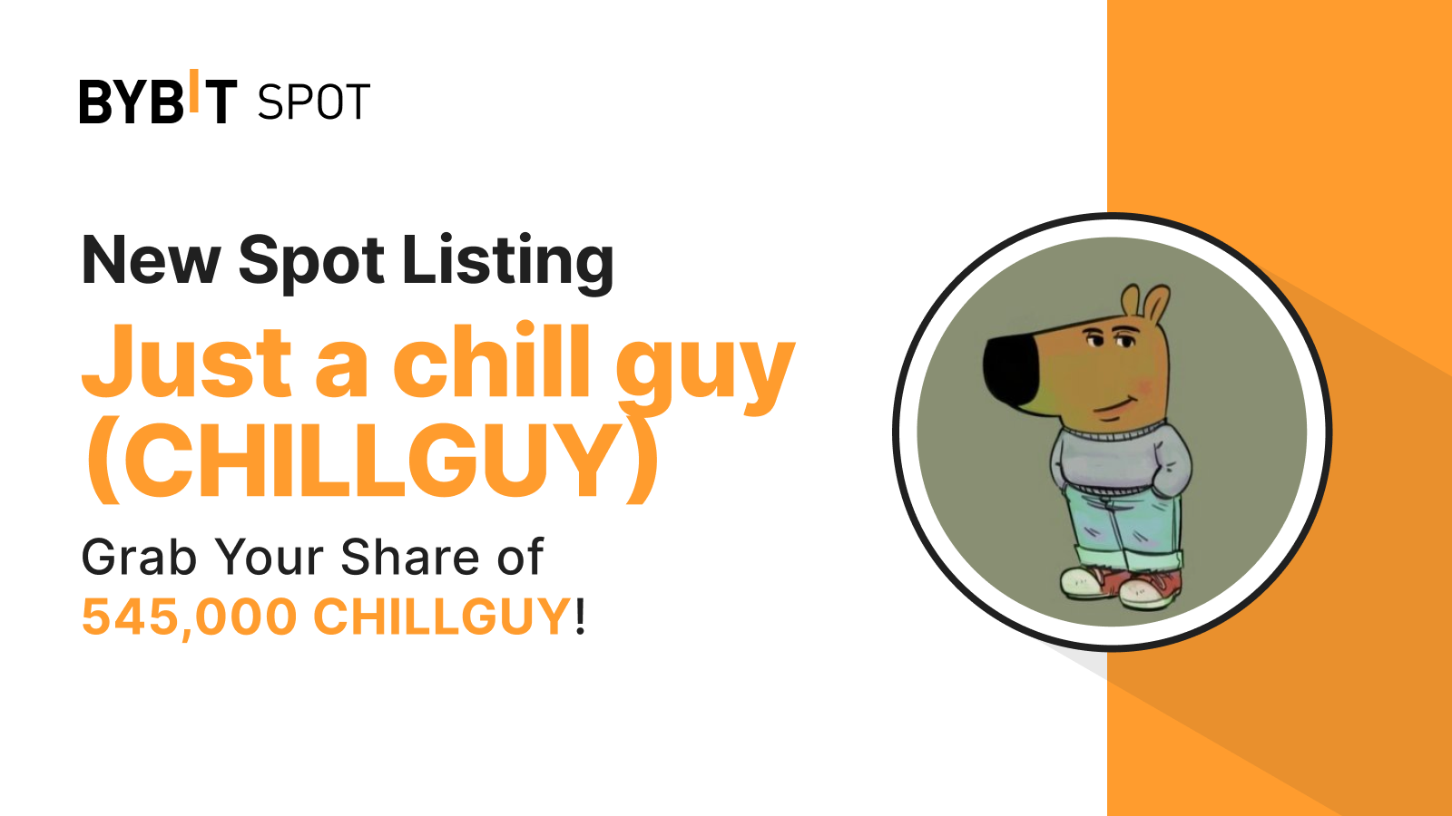 Bybit Announcement | New Listing: CHILLGUY/USDT — Grab a Share of the 545,000 CHILLGUY Prize Pool