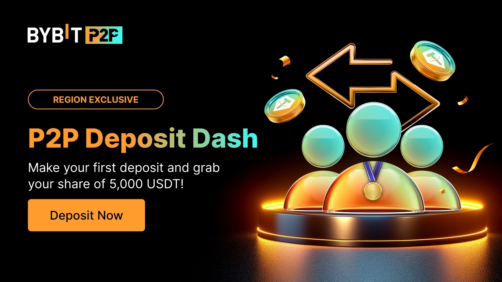 Bybit Announcement | [Region Exclusive] P2P Deposit Dash: Grab Your ...
