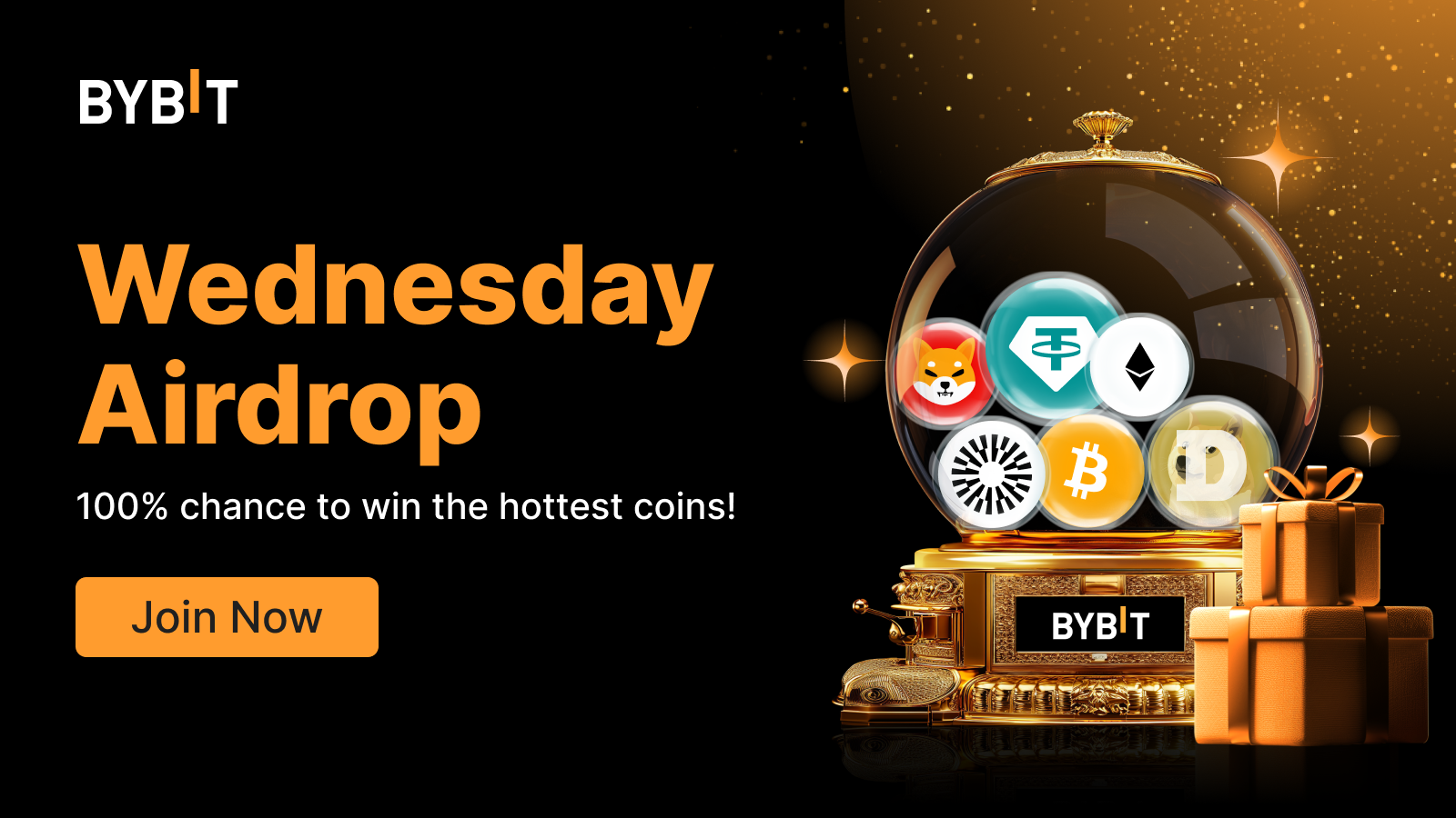 Bybit Announcement | Wednesday Airdrop #2: Win Hot Coins — 100% Guaranteed, First Come, First ...