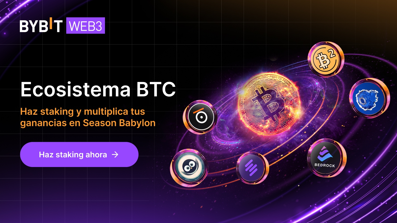Bybit Announcement | Ecosistema BTC: Haz staking y aumenta tus ganancias en Season Babylon