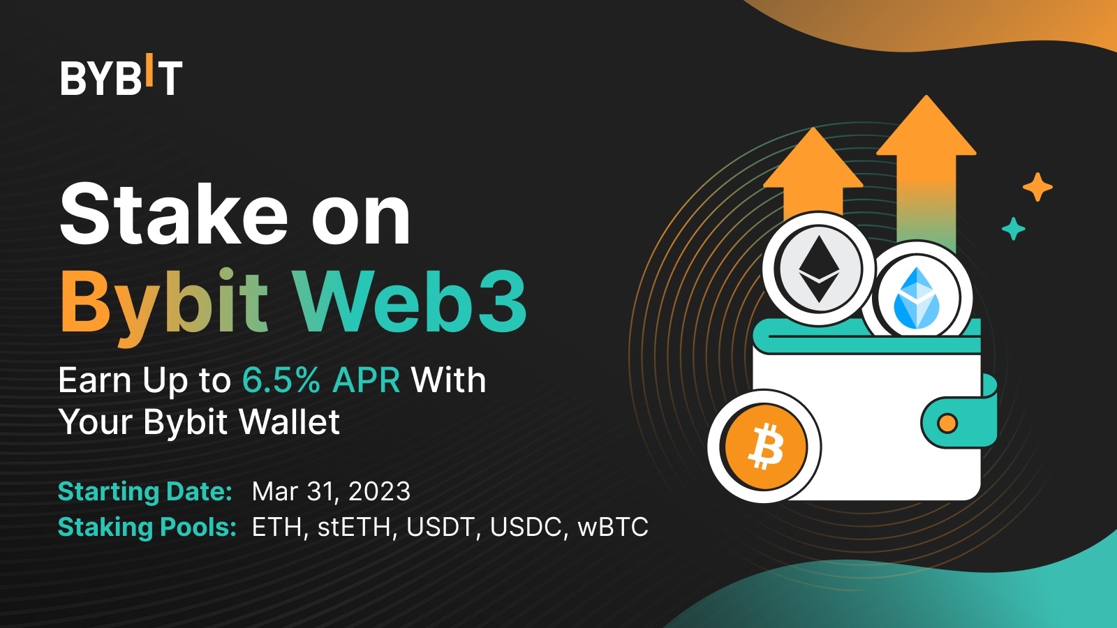 Bybit Announcement | Bybit Web3 Staking Pools: Earn Up to 6.5% APR in ...