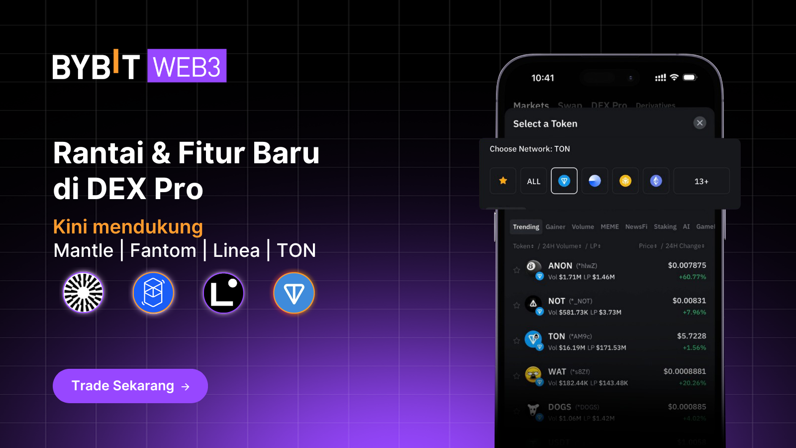 Bybit Announcement | Pembaruan Produk: Rantai & Fitur Baru di DEX Pro — Memperluas Lanskap ...
