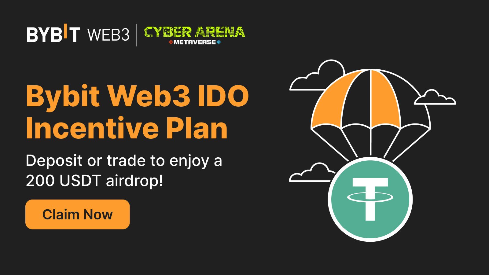 Bybit Announcement | Bybit Web3 IDO Incentive Plan: Get Ready for Your 200 USDT Airdrop!