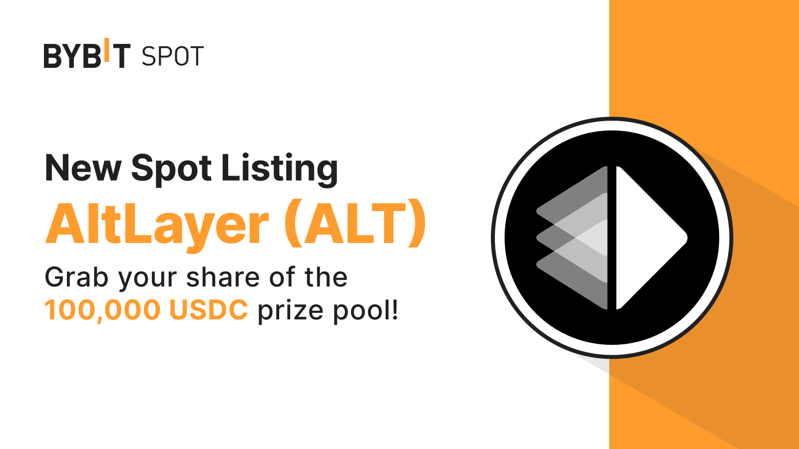 Bybit Announcement | New Listing: ALT/USDT — Split a 100,000 USDC Prize Pool