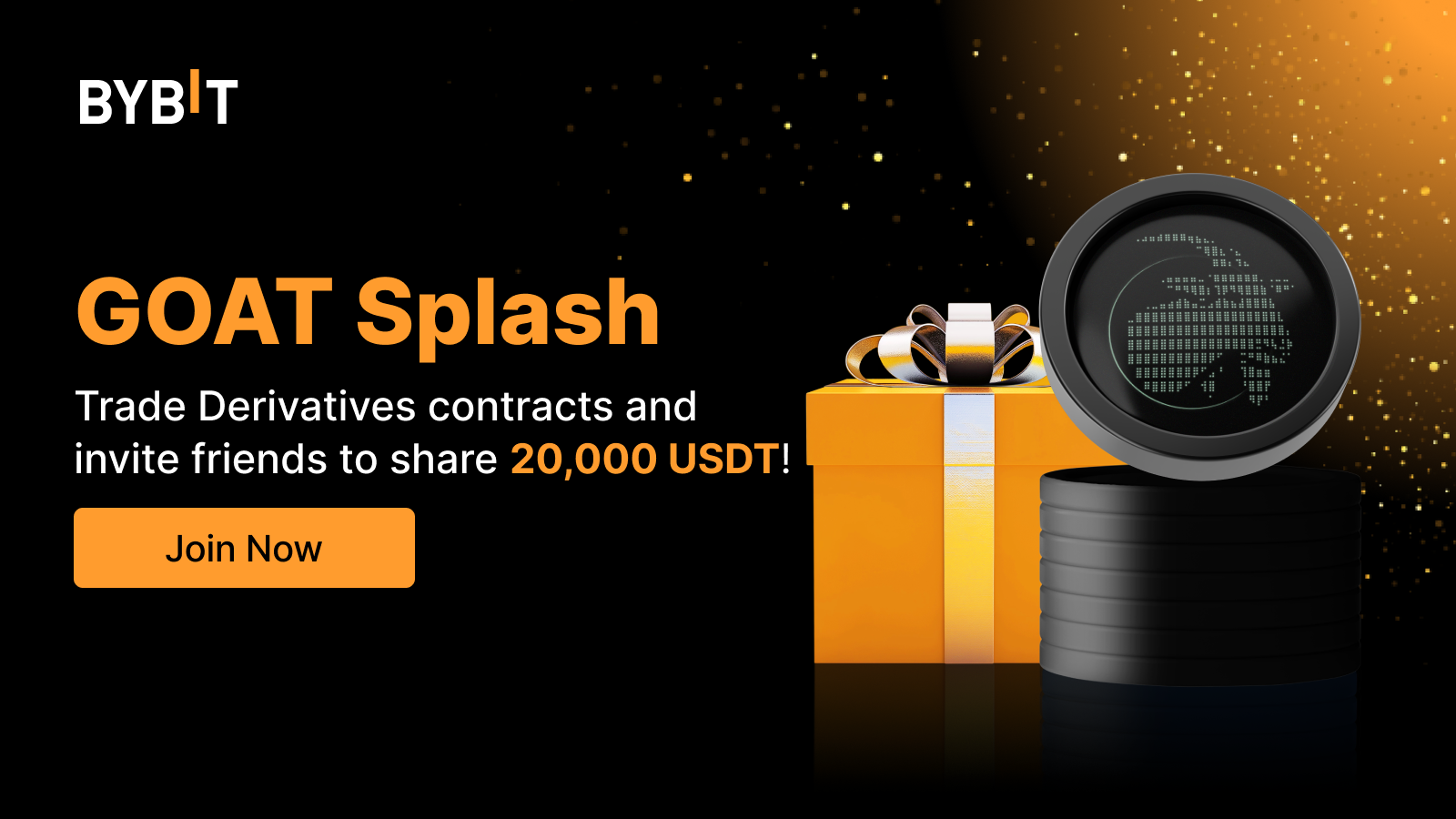 Bybit Announcement | GOAT Splash: Trade Derivatives Contracts and Invite Friends to Share 20,000 ...