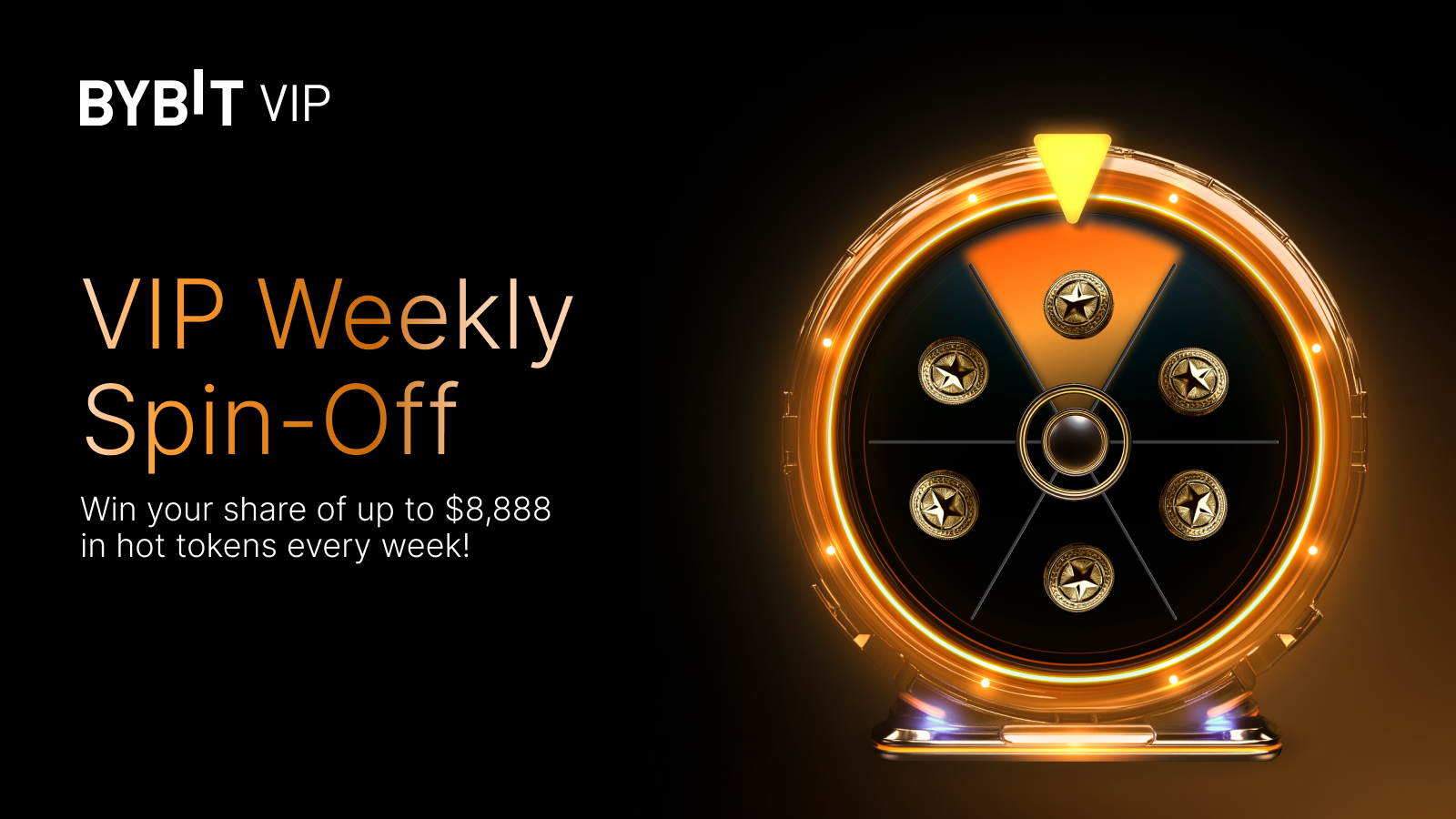 Bybit Announcement | 🎉 VIP 每周幸运抽奖：每周高达 $8,888 等您来！