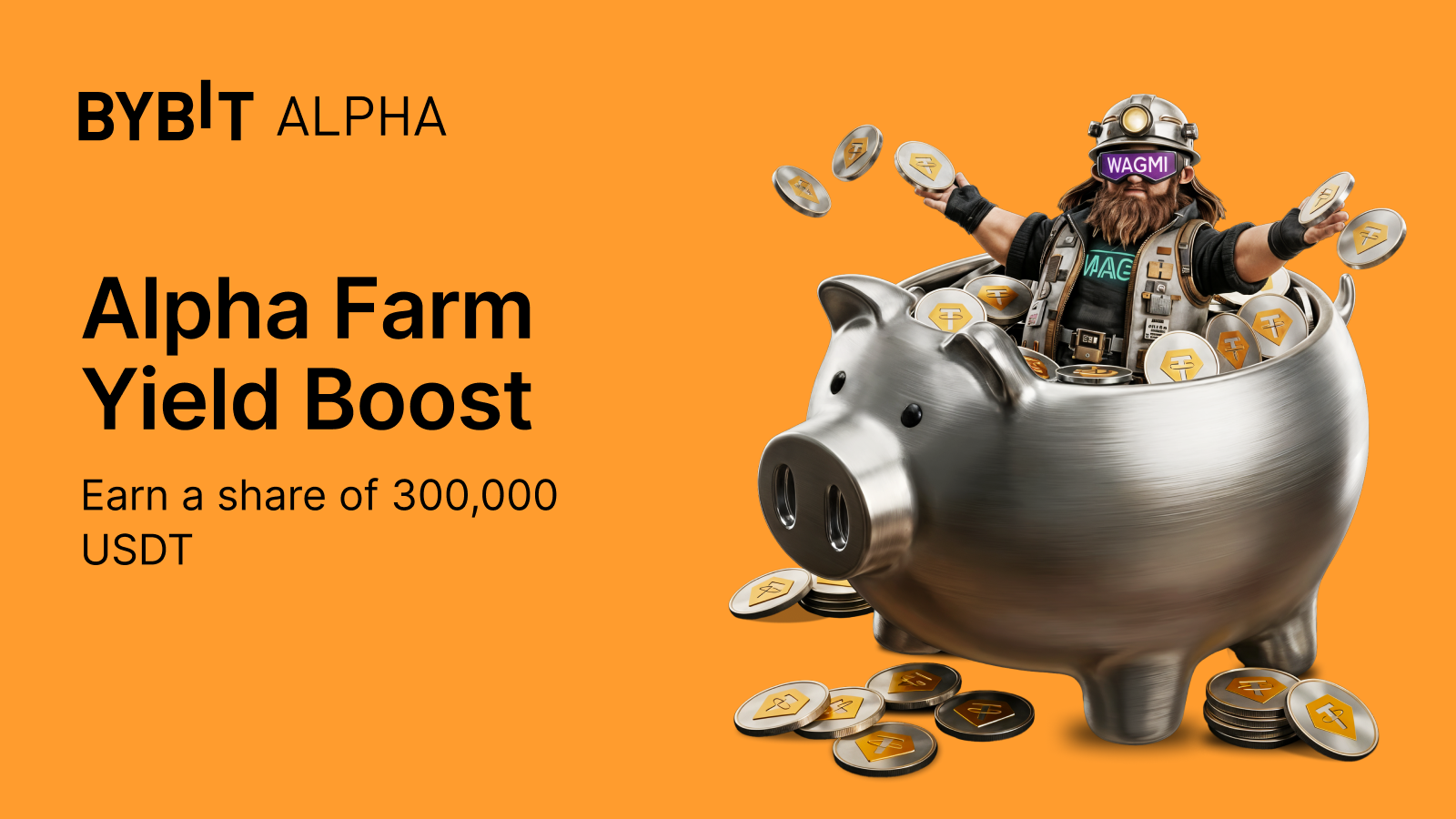 Bybit Announcement | Alpha Farm Yield Boost: Share 300,000 USDT in rewards