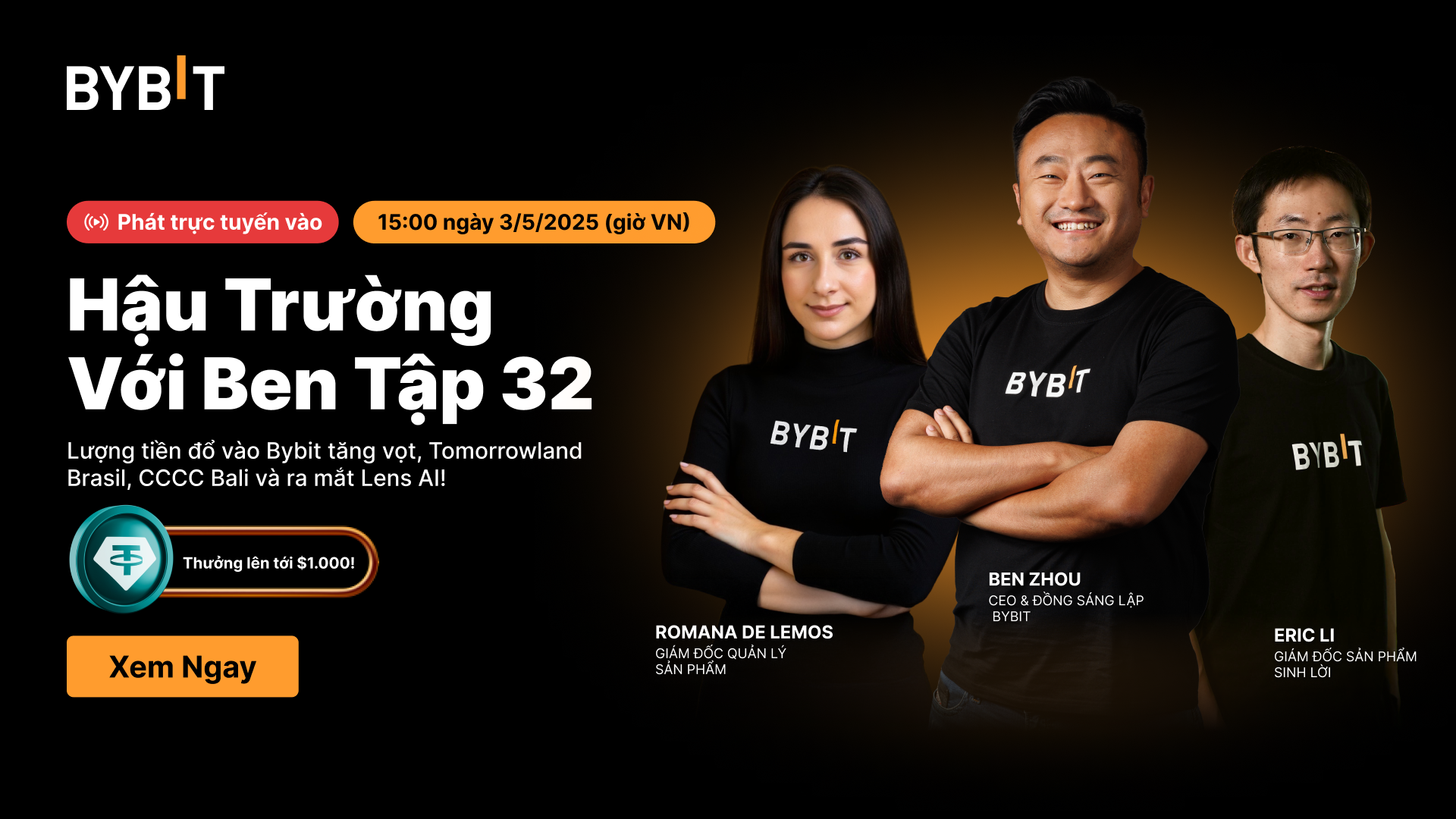 Bybit Announcement | Backstage With Ben Tập 32: Lượng tiền đổ vào Bybit tăng vọt, Tomorrowland ...