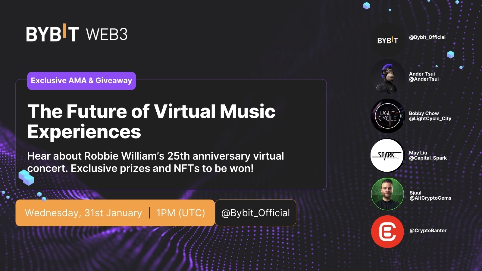 Bybit Announcement | The Future of Virtual Music Experiences Roundtable Giveaway #1