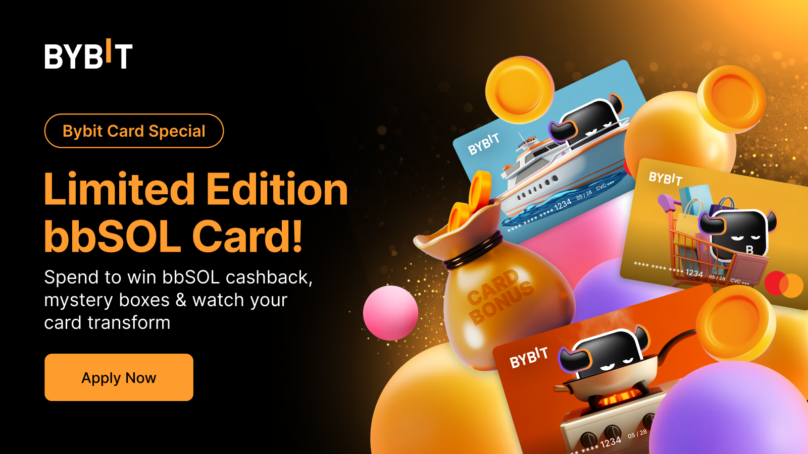 Bybit Announcement | Evolve With bbSOL Card: Spend, Earn bbSOL Cashback & Watch Your Card Transform!