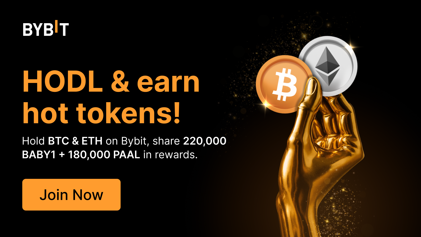 Bybit Announcement | 💎 HODL BTC and ETH, earn hot tokens on Bybit! 🔥