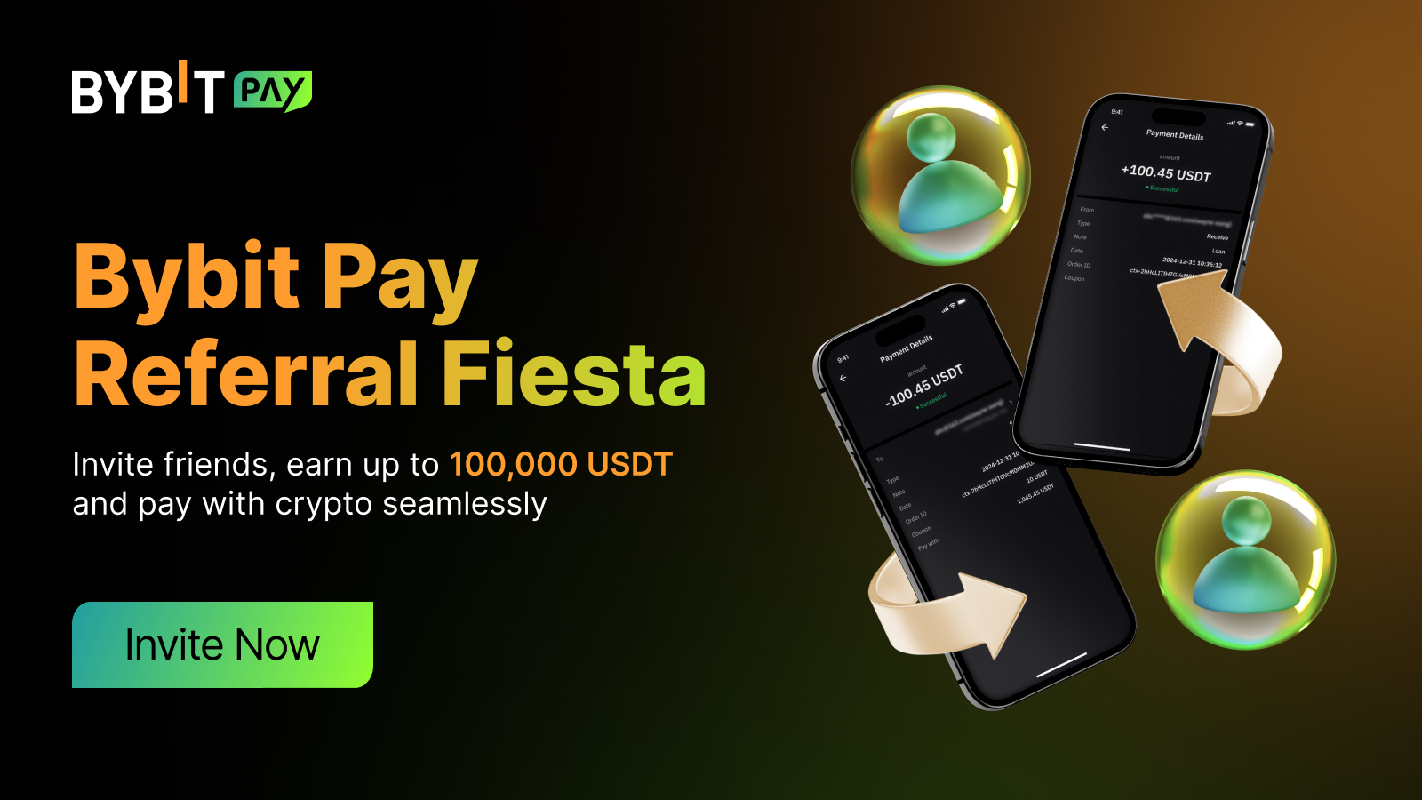 Bybit Announcement | 🎉 Bybit Pay Referral Fiesta: Invite friends and earn up to 100,000 USDT!