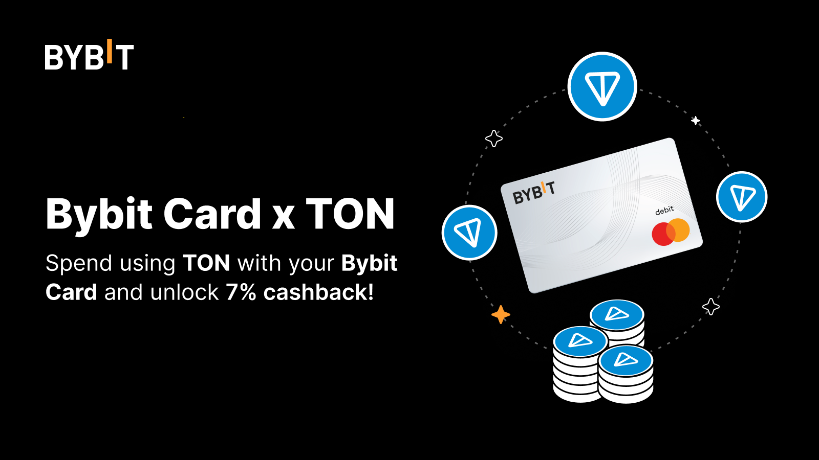 Bybit Announcement | Bybit Card x TON: Spend Using TON With Your Bybit Card and Unlock 7% Cashback