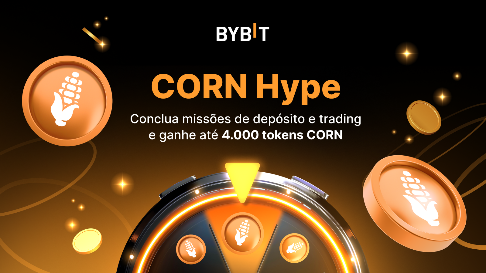 Bybit Announcement | 🌽 CORN Hype! Deposite, negocie e ganhe até 4.000 tokens CORN!
