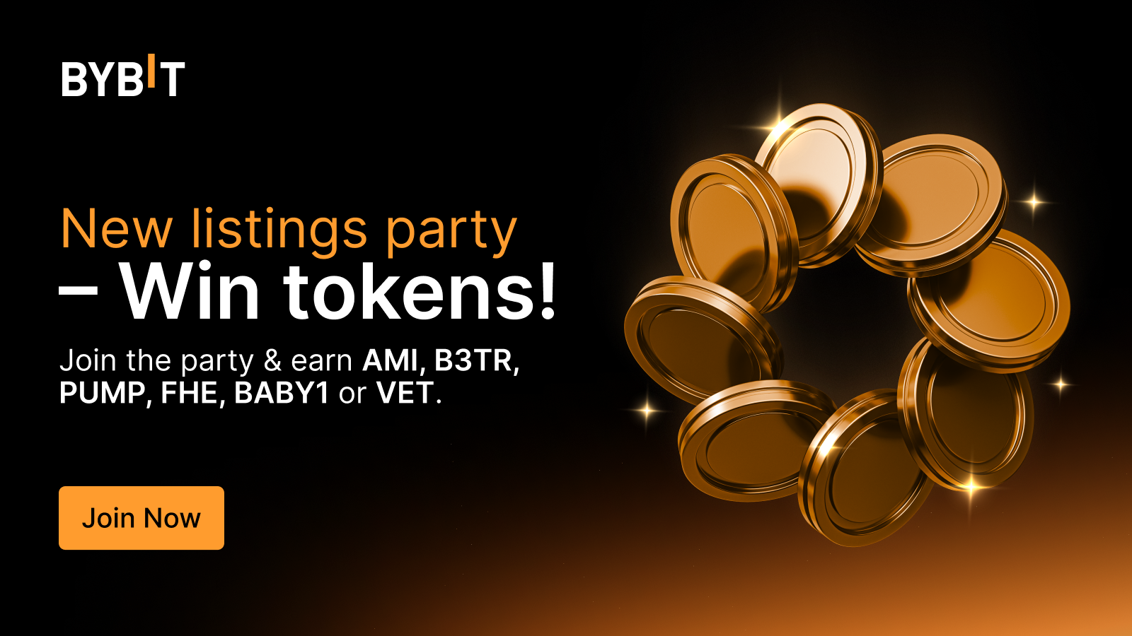 Bybit Announcement | [Exclusive for Selected Countries] New listings party: 100% chance of ...